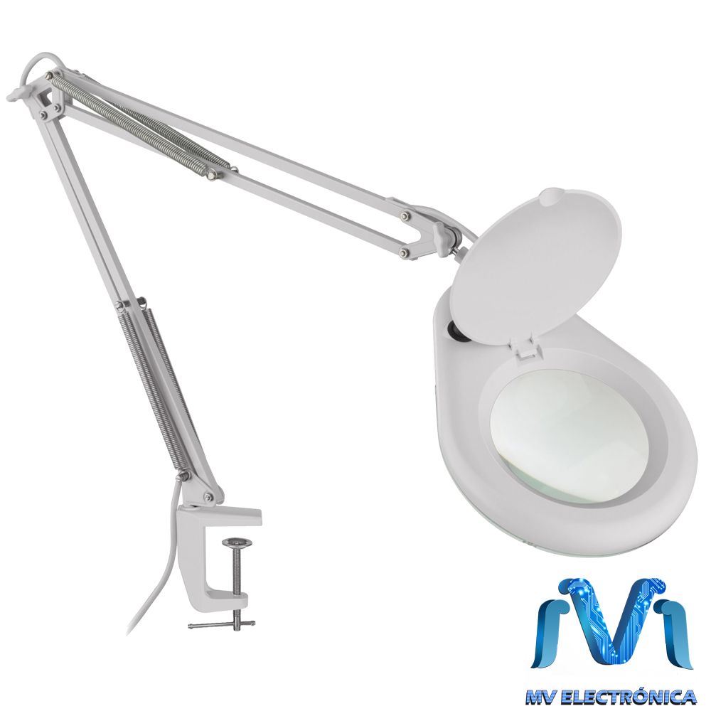 LAMPARA LED CON LUPA 5X BLANCO STEREN